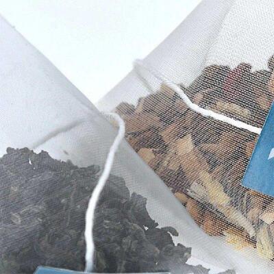 100 Pieces Disposable Empty Tea Bag Nylon Fold Close Heat