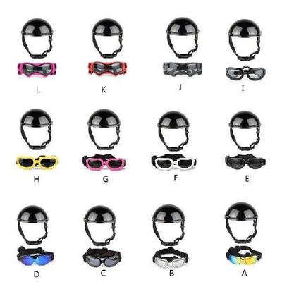 Dog Headgear and Goggles Set Puppy Helmet for Outdoor