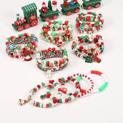 Merry Christmas Tree Santa Claus Bracelet For Women Jewelry