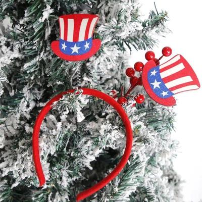 Pentagram Independence Day Headwear Sequin Heart US National