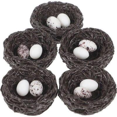 15Pcs Resin Nest naments Eggs Mini L Accessory Home Decor