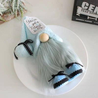 圣诞蓝色无脸娃娃橱窗装饰创意节