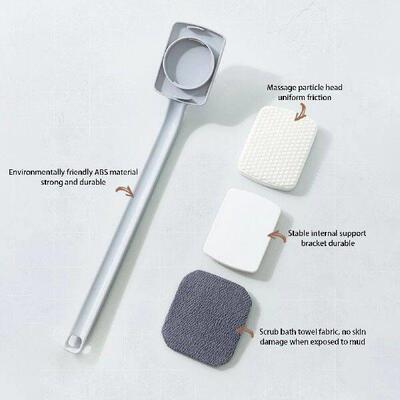 Long Handle Shower Brush Cleaning Long Curved Back Scrubber