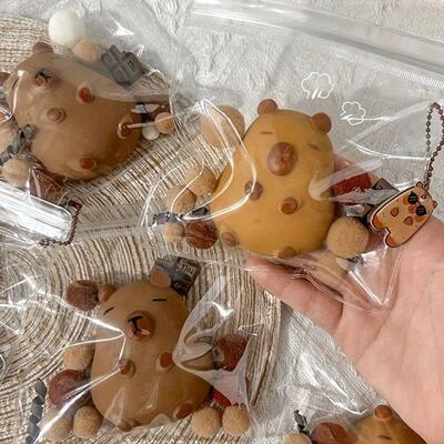 1Pcs Cute Cartoon Capybara Pinching Toy Squishy Toy Slow Reb