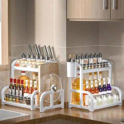 Hollow Design Kitchen Organizer Double Layered Kitchen