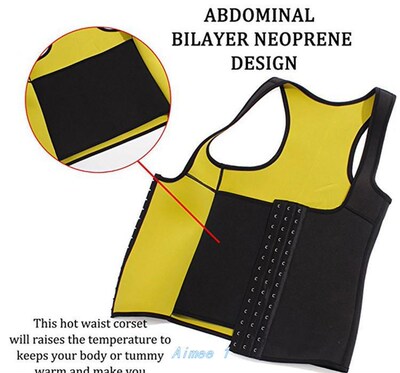Neoprene sauna vest belly fat burner bodice garment eat swe