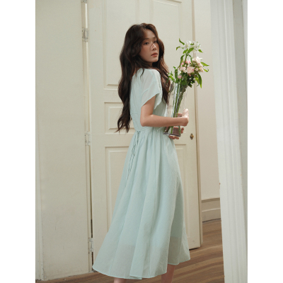 JOCOCHIC韩版修身收腰连衣裙