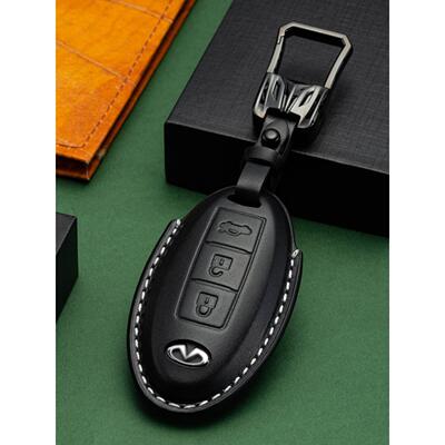 适用英菲尼迪QX50钥匙套Q50L车Q70L壳QX60/70/80高档FX35真皮包扣