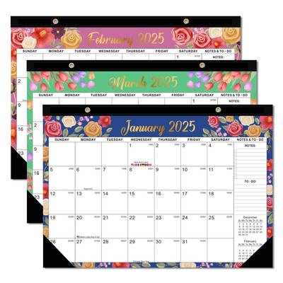 2025-2026 Calendar 18 Months Large Academic Desk Calendar Ru