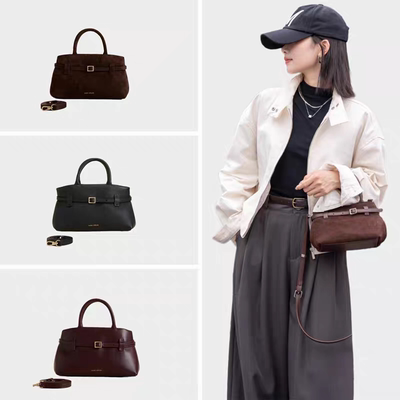 MANU 新款女箭头包le cambon25绒面革单肩包手提托特包简约