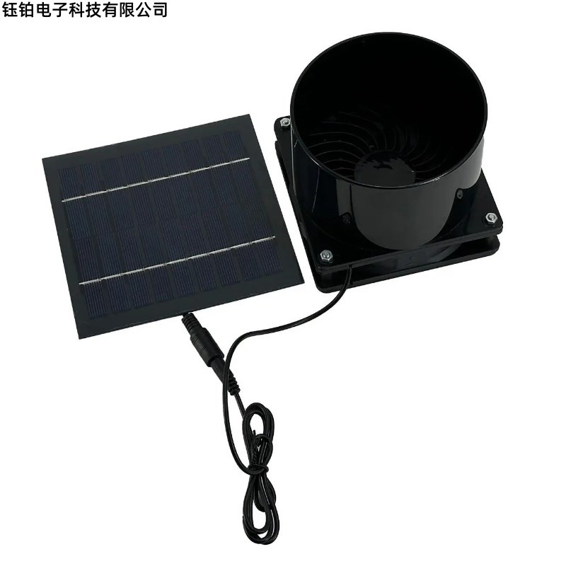 太阳能法兰排气风扇 管道太阳能风扇 风道绿色能源 换气
