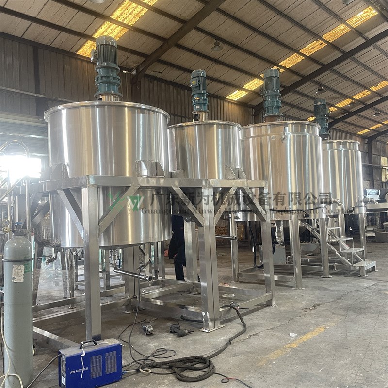 广州称重小型液体搅拌罐 胶水电加热双层混合设备 不锈钢反应釜