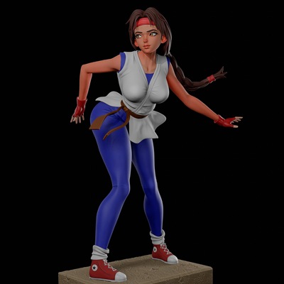 拳皇坂崎由莉双体版  3D打印文件，可打印模型