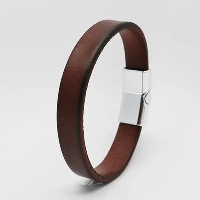 Jiayiqi Vintage Genuine Leather Wrap Cord Cuff Bracelet For
