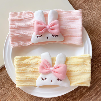 婴儿宽发带春夏男女宝宝可爱超萌柔软护囟门发饰婴幼儿满月空顶帽