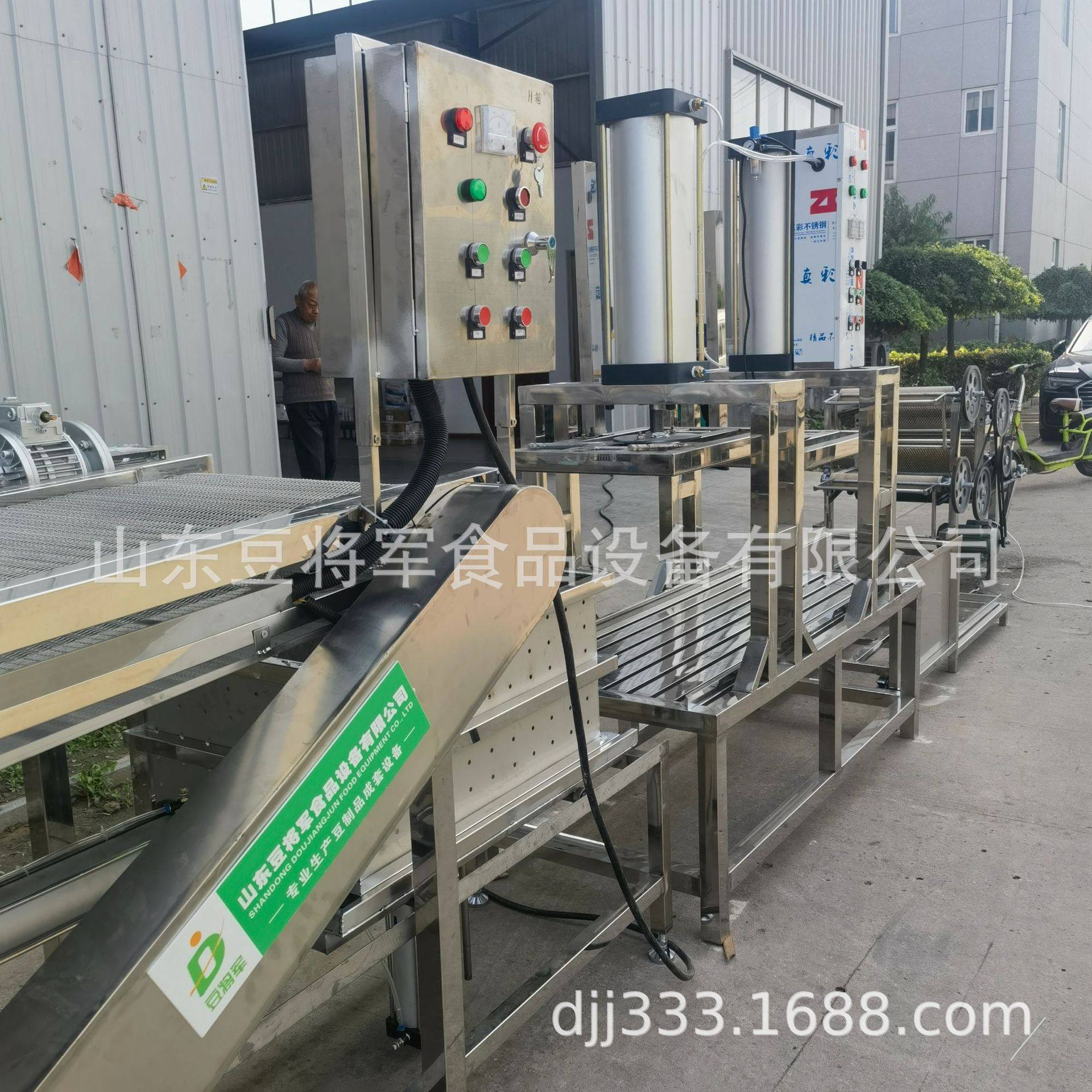 大型豆腐皮机全自动商用千张豆皮机 5米豆皮加工设备百叶加工机器