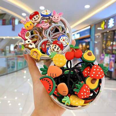 Children's cartoon rubber band girl's head rope scrunchie