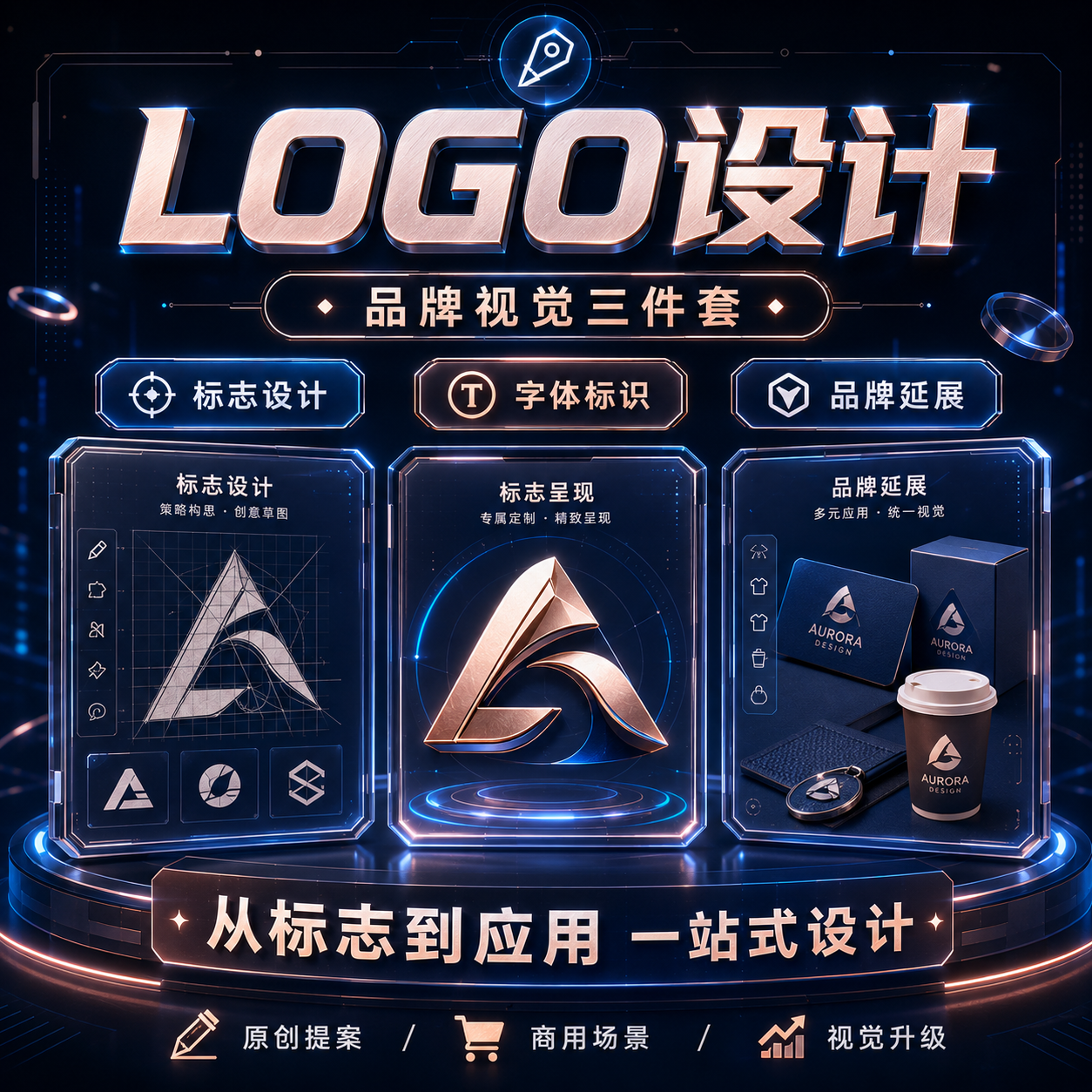 logo设计原创商标字体头像卡通标志品牌公司图标店铺名片门头定制