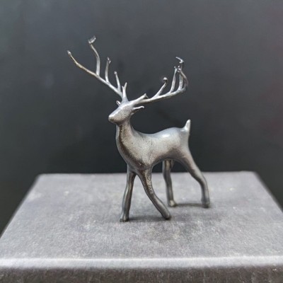 黄铜沙画盆景水陆缸造景摆件{鹿王本生}摆件模型手办多角大雄麋鹿