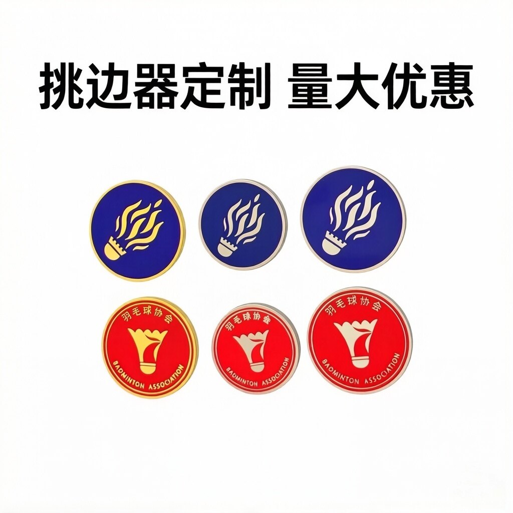 羽毛球挑边器裁判用品红黄牌乒乓足球金属双面选边抛分道具定制