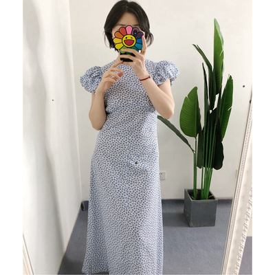 折 原标 S2M2L1 买手店doen ROMINA甜美减龄泡泡袖收腰显瘦连衣裙