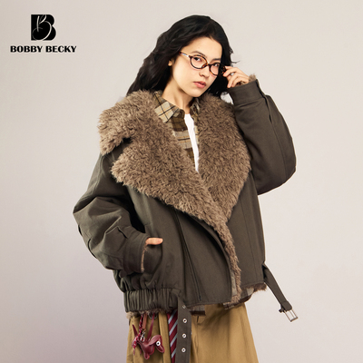 Bobbybecky美式复古小卷毛可拆卸内胆派克服