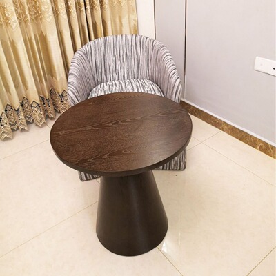 现代实木小圆桌客厅沙发边几简约网红洽谈桌咖啡厅coffee table