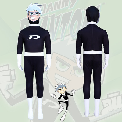 万圣节Butch Hartman幻影丹尼cosplay紧身连体服装儿童舞台表演服