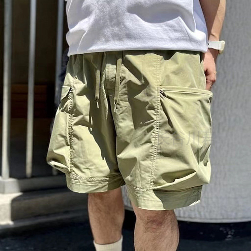 BEAMS x NULL TOKYO日系复古休闲防水户外大口袋机能工装短裤男潮
