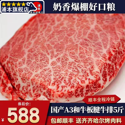 包邮5斤国产A3和牛m9雪花