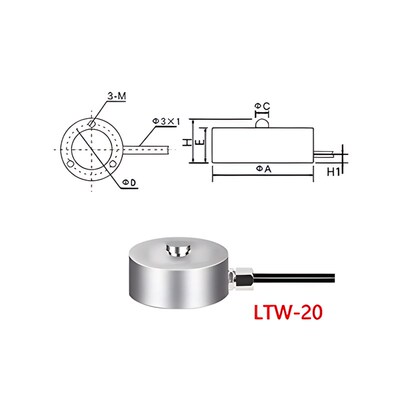雷泰高精度称重传感器微型压力小重量测力传感器不锈钢重力感应器