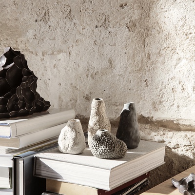fermLIVING 丹麦进口Vulca小火山造型迷你手工陶瓷花瓶