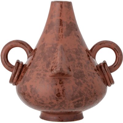 FQR LIVING丹麦Bloomingville手工制作陶器棕色个性塔伦装饰花瓶