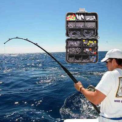 速发1 Set Fshng Accessores Kt Jg Hooks Snker Swvels