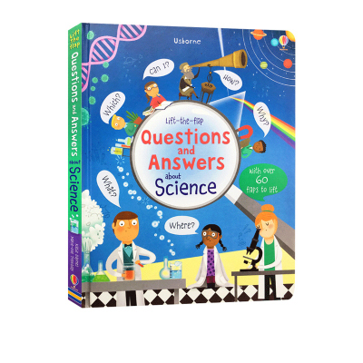 预售 Usborne 英文原版 Lift-the-flap Questions and Answers about Science 你问我答科普翻翻书系列 科学 大开本趣味纸板
