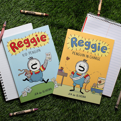 英文原版 Reggie 雷吉 2册合售 Kid Penguin/Penguin in Charge 儿童全彩漫画故事图画书 小学生英语课外读物