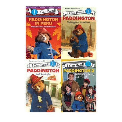 英文原版 I Can Read 1阶段 帕丁顿熊4册 电影新版 Paddington Paddington's Adventures/Meet Paddington 儿童分级读物
