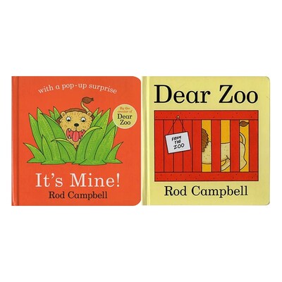 英文原版 Dear Zoo It's Mine 纸板翻翻书2册 亲爱的动物园 Rod Campbell 吴敏兰书单 0-3岁