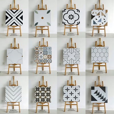 600x600花砖阳台卫生间厨房瓷砖墙砖网红连锁店铺餐厅地砖北欧风