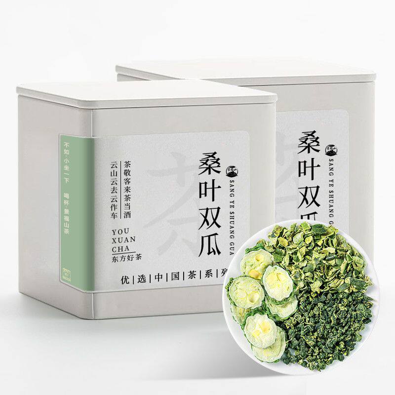 景福山 桑叶双瓜茶苦瓜冬瓜霜后桑叶组合茶泡水喝代用花草茶叶60g