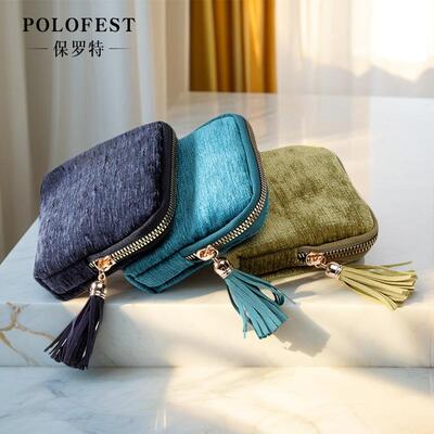 POLO FEST2025新款首饰收纳包高档精致收纳袋旅行便携拉链首饰袋
