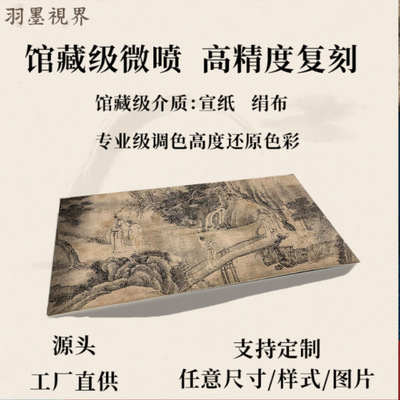 明钱贡兰亭集贤图名家真迹人物