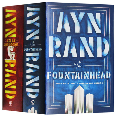 正版 源泉 阿特拉斯耸耸肩 英文原版 Ayn Rand Box Set 安兰德2本盒装 The Fountainhead 英文版进口文学小说书 进口书籍
