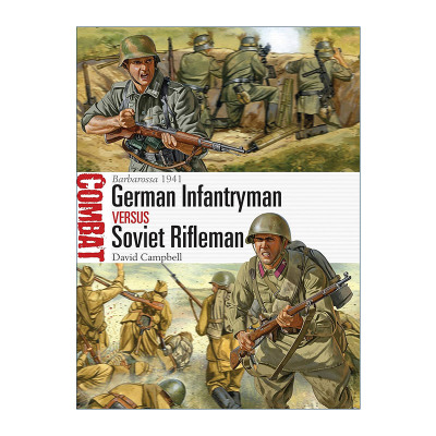 英文原版 German Infantryman vs Soviet Rifleman 二战德国步兵vs苏联步兵 1941巴巴罗萨计划 对战系列 英文版 进口英语原版书籍