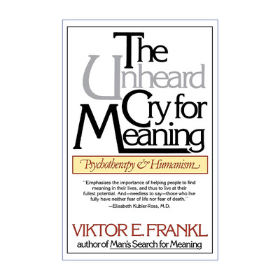 英文原版 The Unheard Cry for Meaning 何为生命的意义 弗兰克尔的意义疗法 维克多弗兰克 英文版 进口英语原版书籍