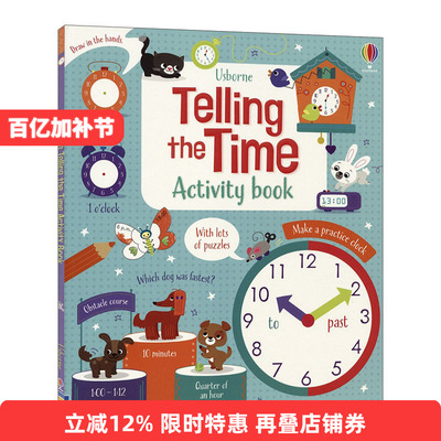 英文原版 Telling the Time Activity Book 时间认知活动书 少儿数学启蒙 时间概念 英文版 进口英语原版书籍