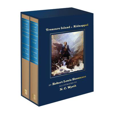 英文原版 Treasure Island and Kidnapped 金银岛和诱拐 美国艺术家怀斯插画 精装收藏版 Abbeville Illustrated Classics 英文版