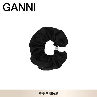 GANNI女士 黑色简约休闲时尚百搭精致舒适发绳配饰发圈 A6844099