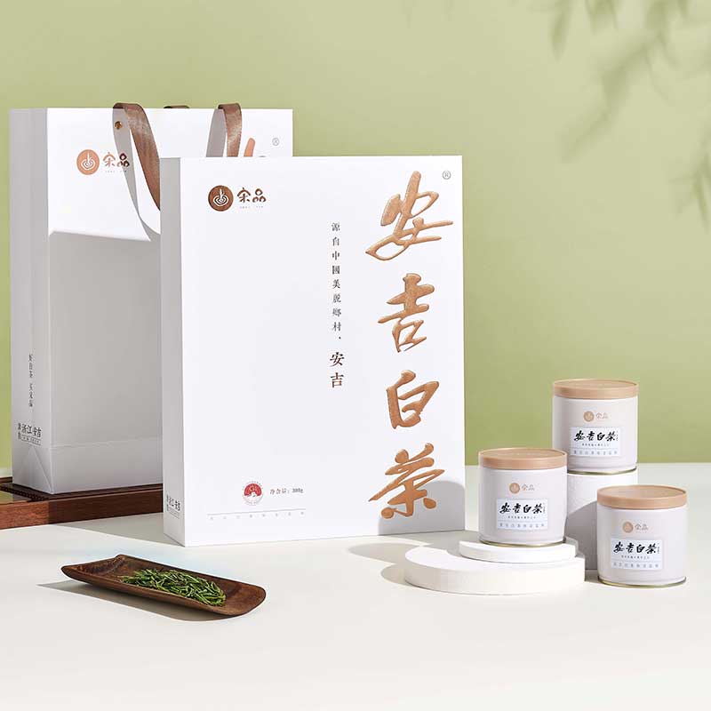 2023新茶宋品安吉白茶礼盒装明前特级绿茶核心产区茶叶252g_虎窝淘