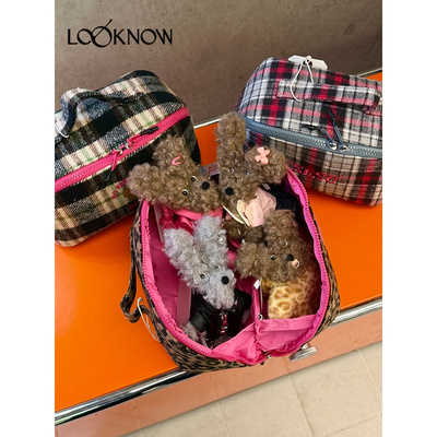 SFSG x LOOKNOW化妆包系列格纹化妆包多色复古送礼2025冬季新品